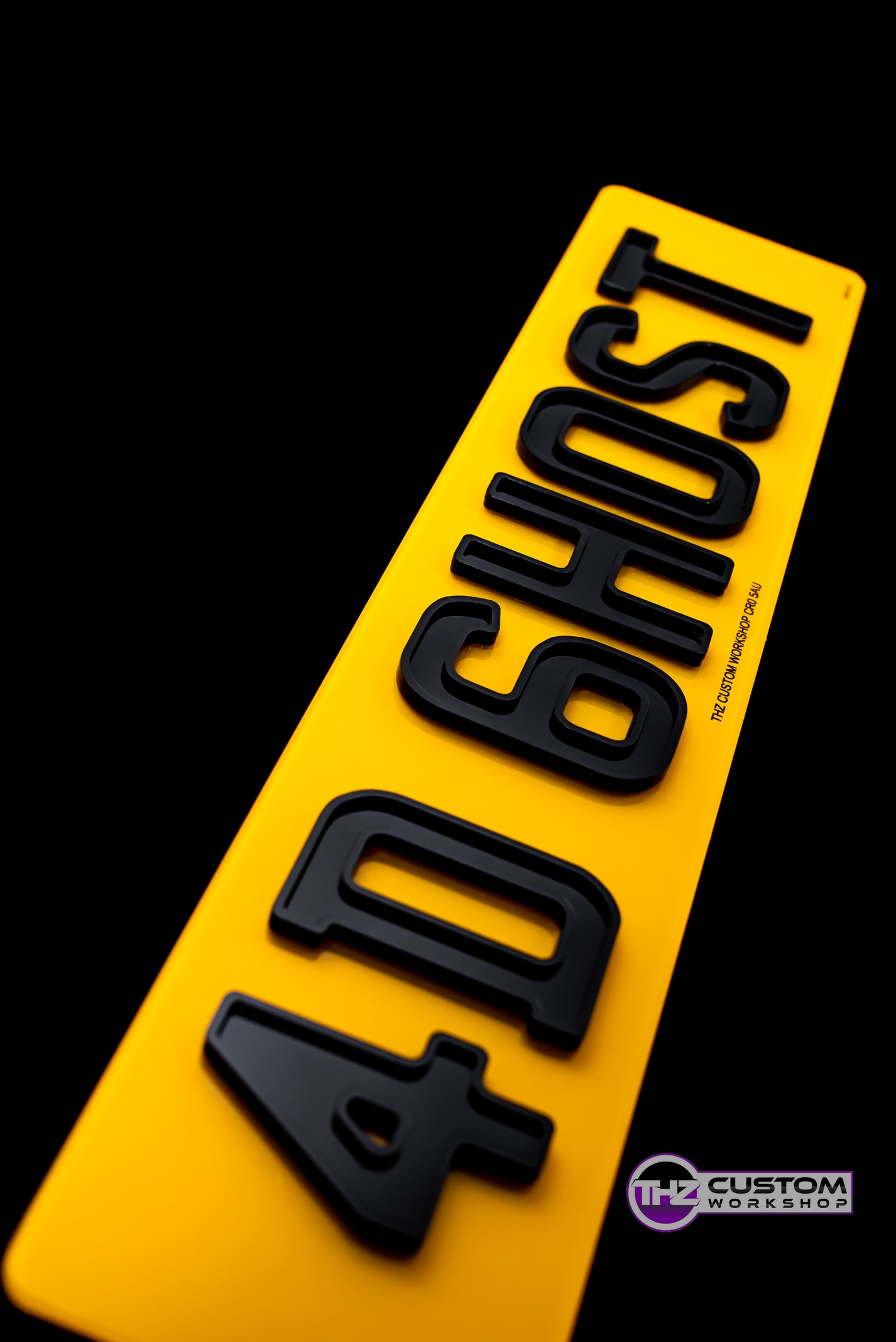4D Ghost Number Plates | THZ CUSTOM WORKSHOP