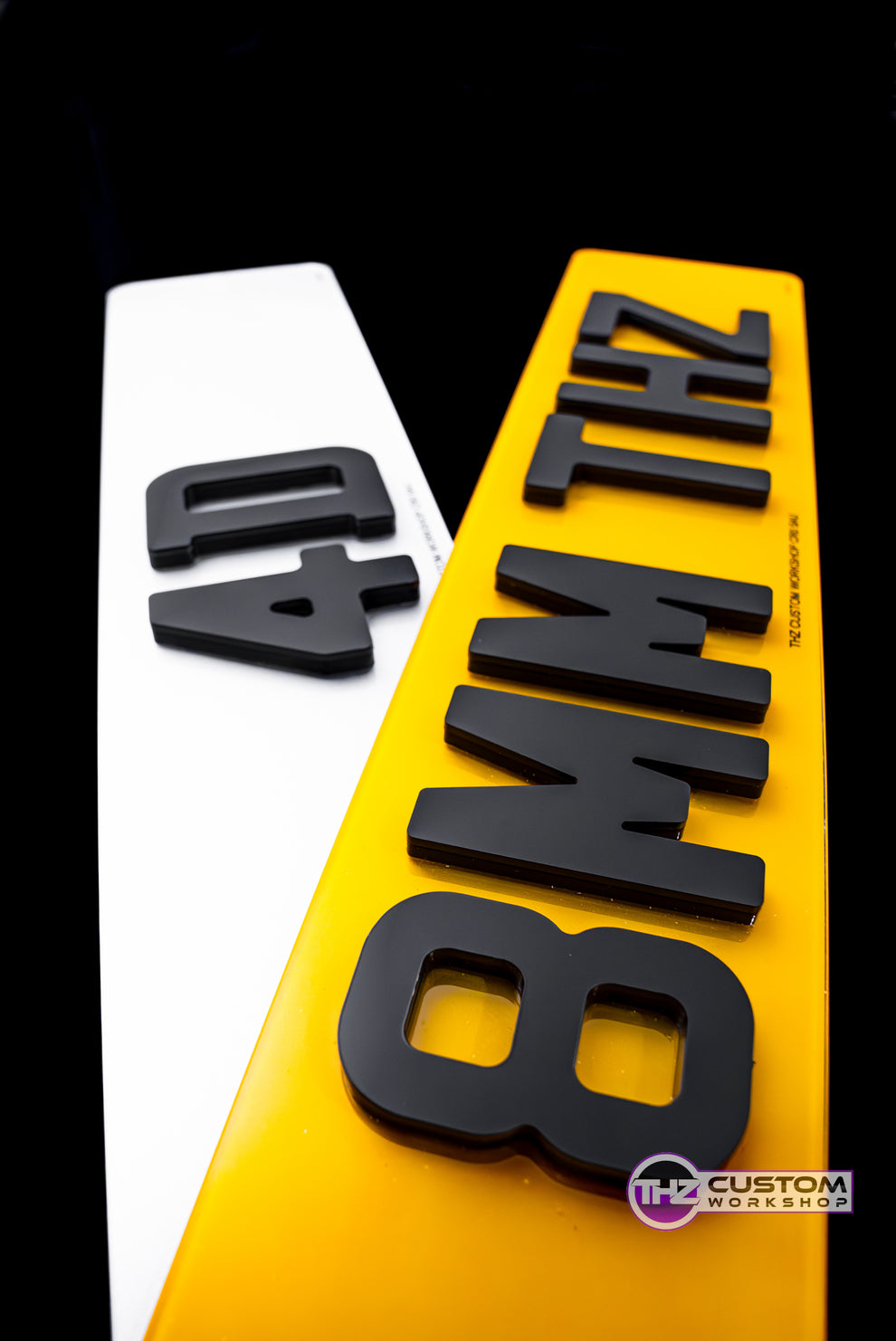4D 8mm Number Plates | 4D Number Plates | THZ CUSTOM WORKSHOP