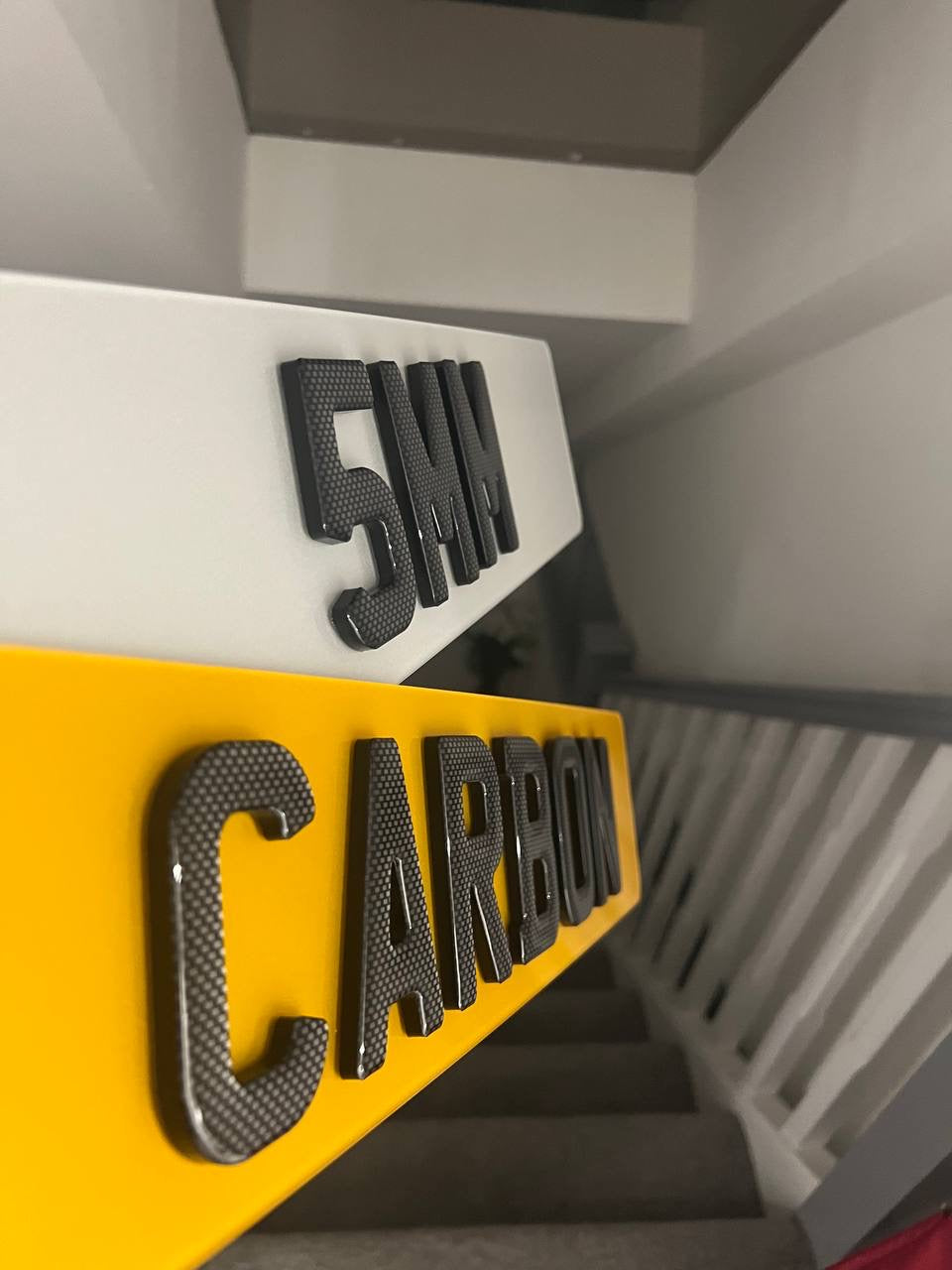 4D Carbon Gel (5MM) Number Plates | Carbon Fibre Style Plates | THZ ...