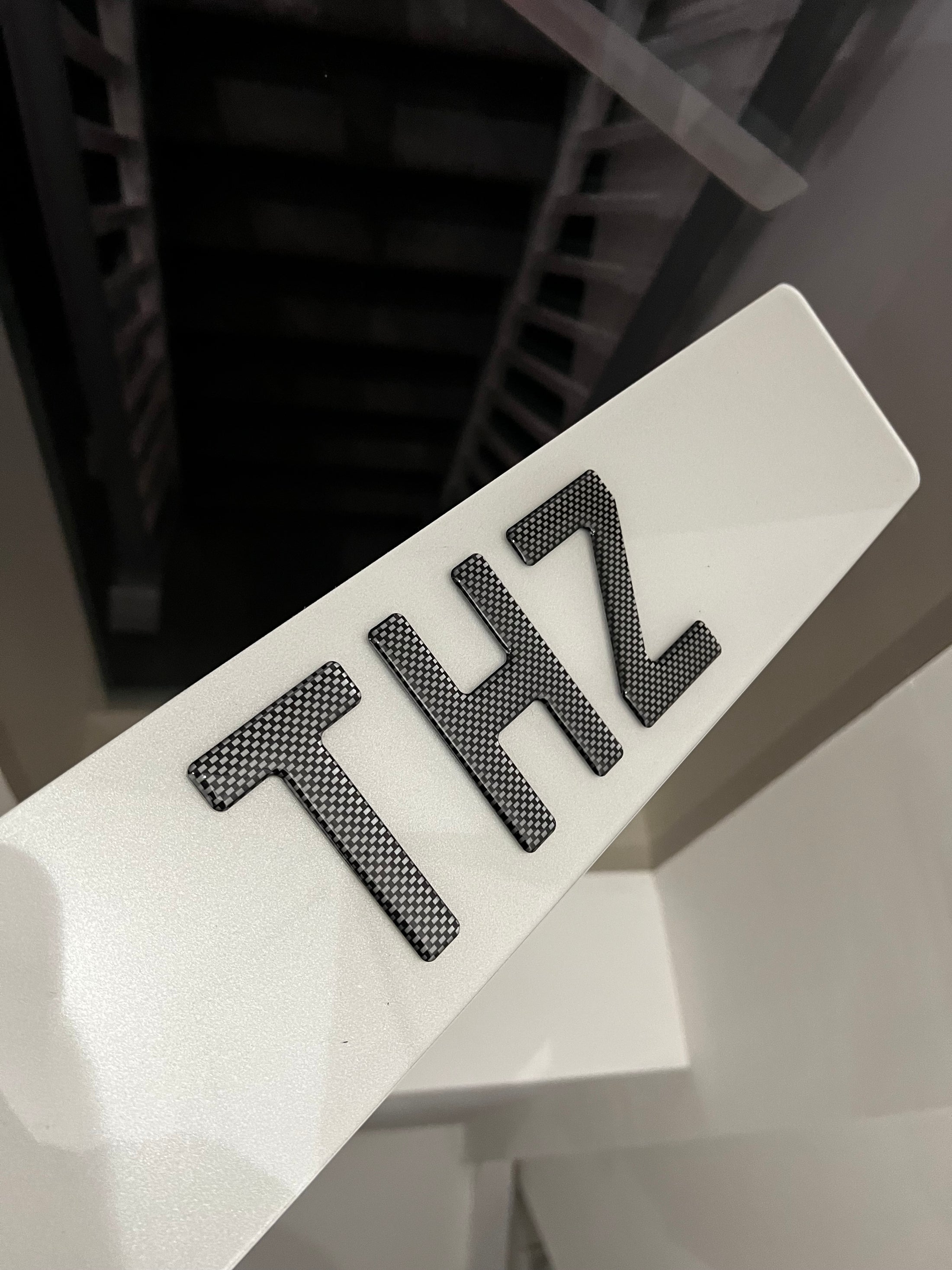 4D Carbon Gel (5MM) Number Plates | Carbon Fibre Style Plates | THZ ...